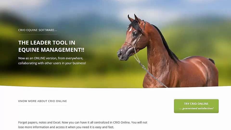 Equine Management Software by Crio - Total Horse Channel | Equestrian TV