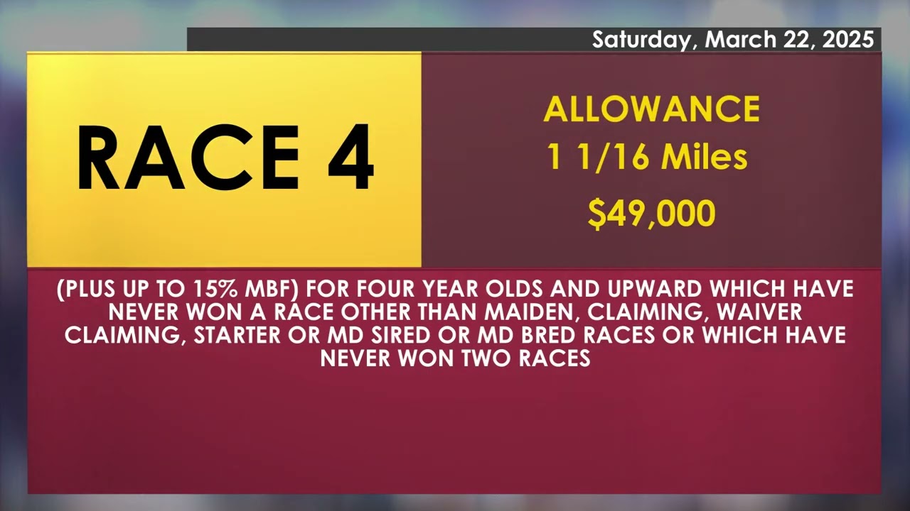 Laurel Park | March 22nd, 2025 - Total Horse Channel | Equestrian TV