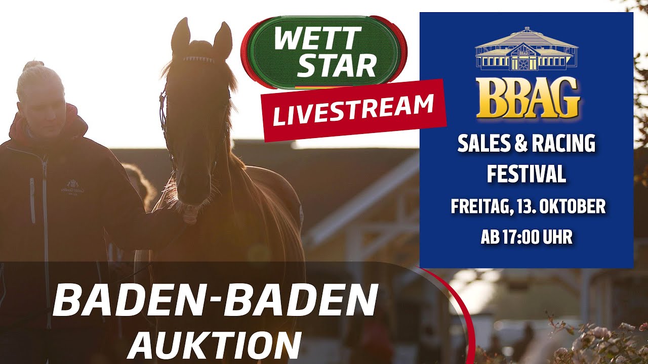 Livestream 13.10. BBAG Auktion Sales and Racing Festival Freitag ...